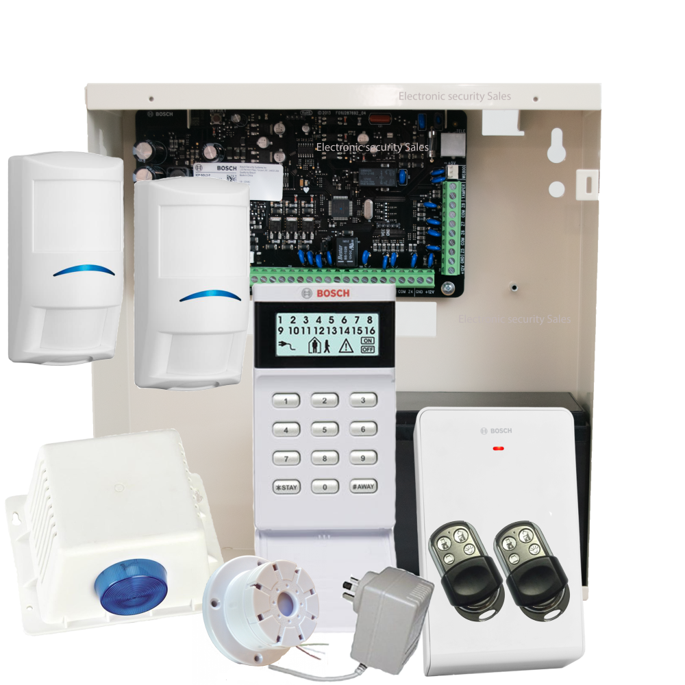 Bosch Solution 3000 Wireless Kit with ICON Keypad, 2x Premium Remotes ...