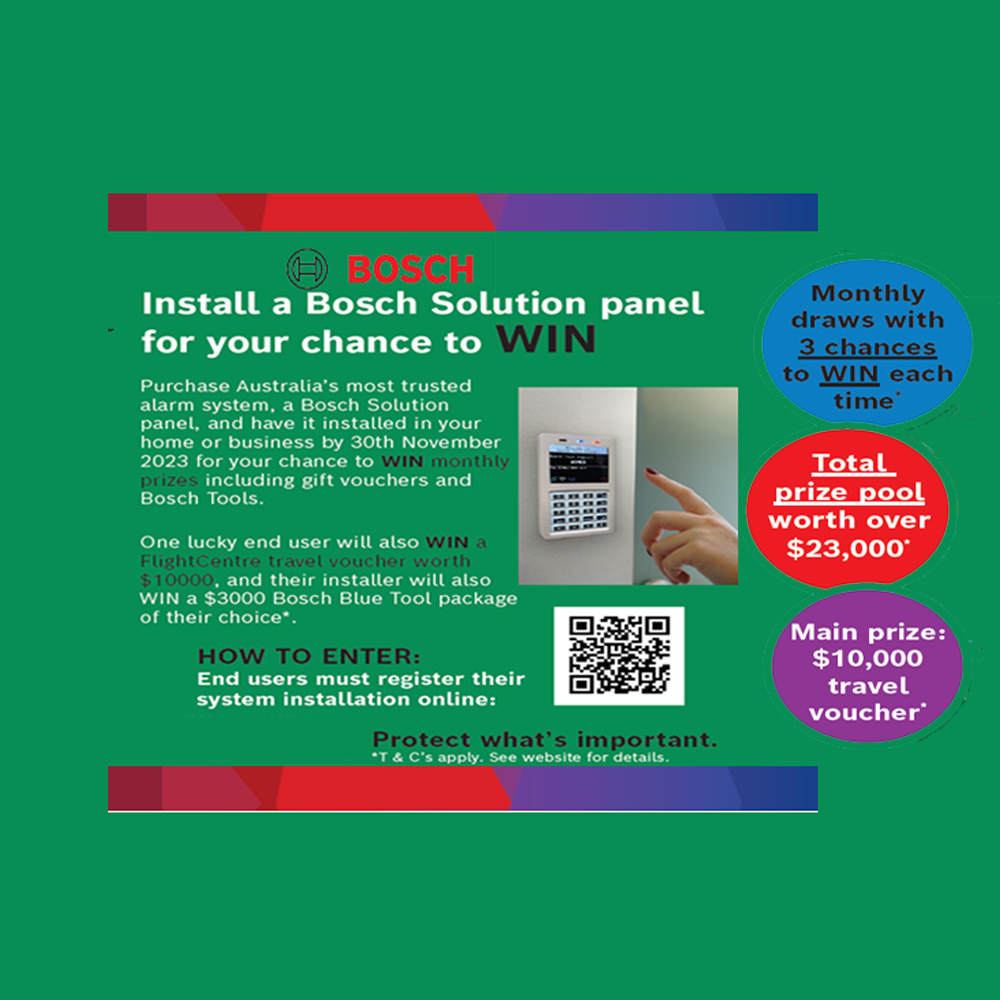 Install a Bosch Solution Panel for your chance to WIN! - Electronic ...