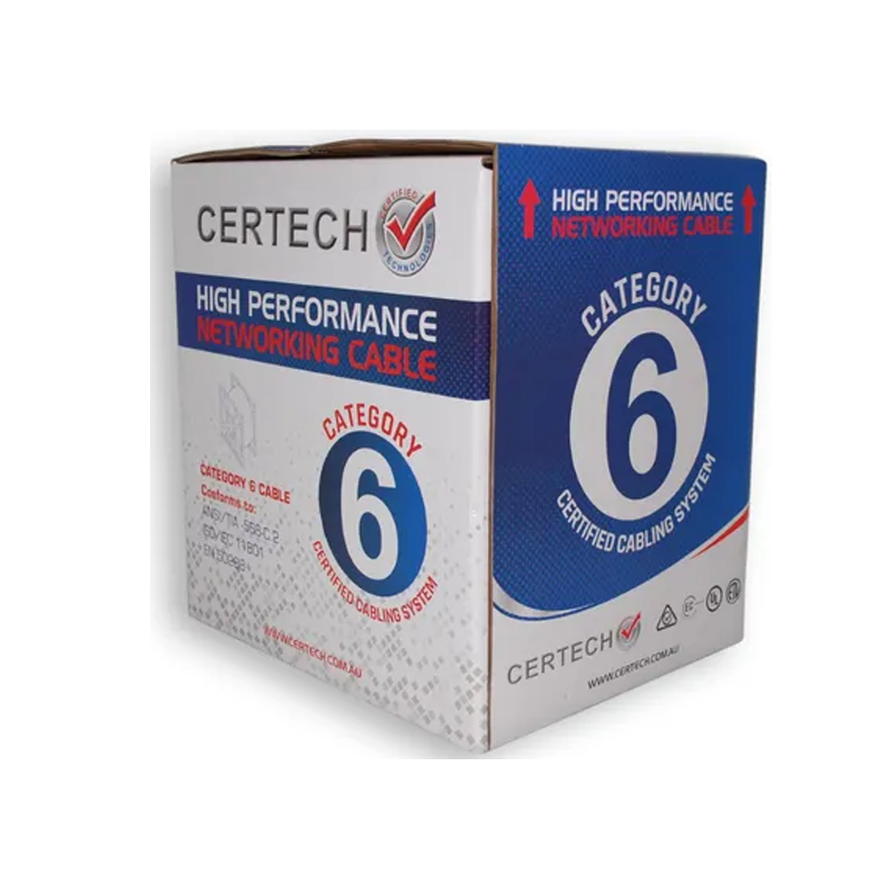 Cat6 Blue UTP Solid Cable Roll 250MHz - 305m - LSZH Jacket - Electronic ...